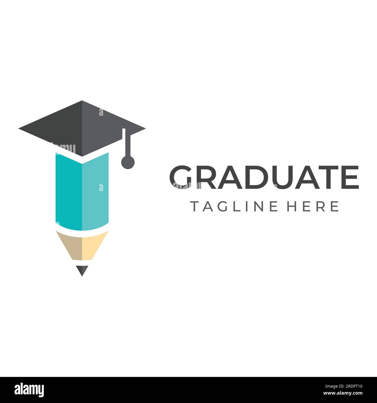 Creative design of student education logo with a sign of a hat, book ...