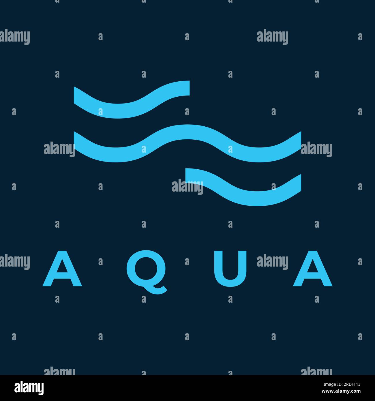 Natural blue pure aqua water logotype.Aqua abstract design with outline ...