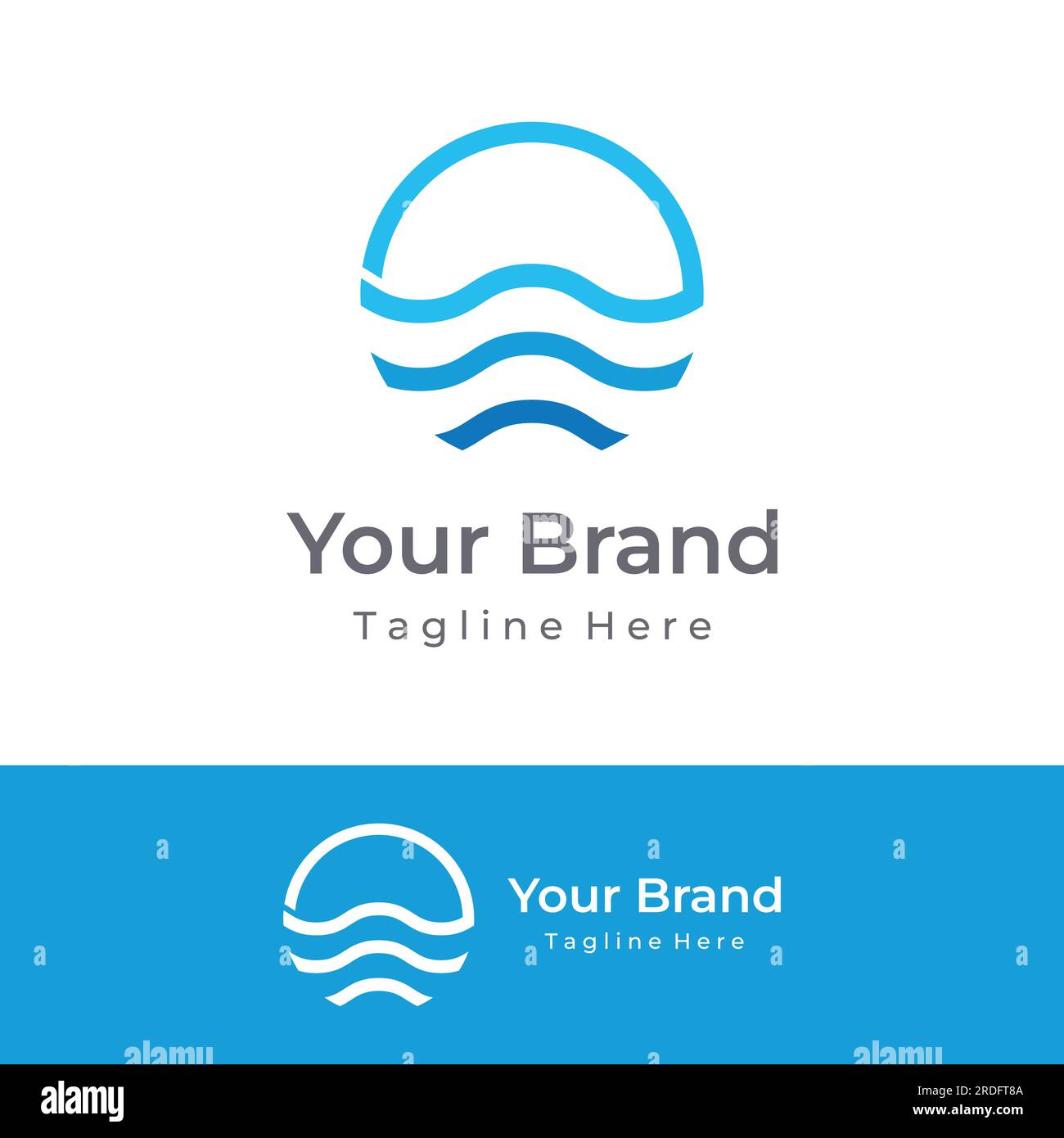 Natural blue pure aqua water logotype.Aqua abstract design with outline ...
