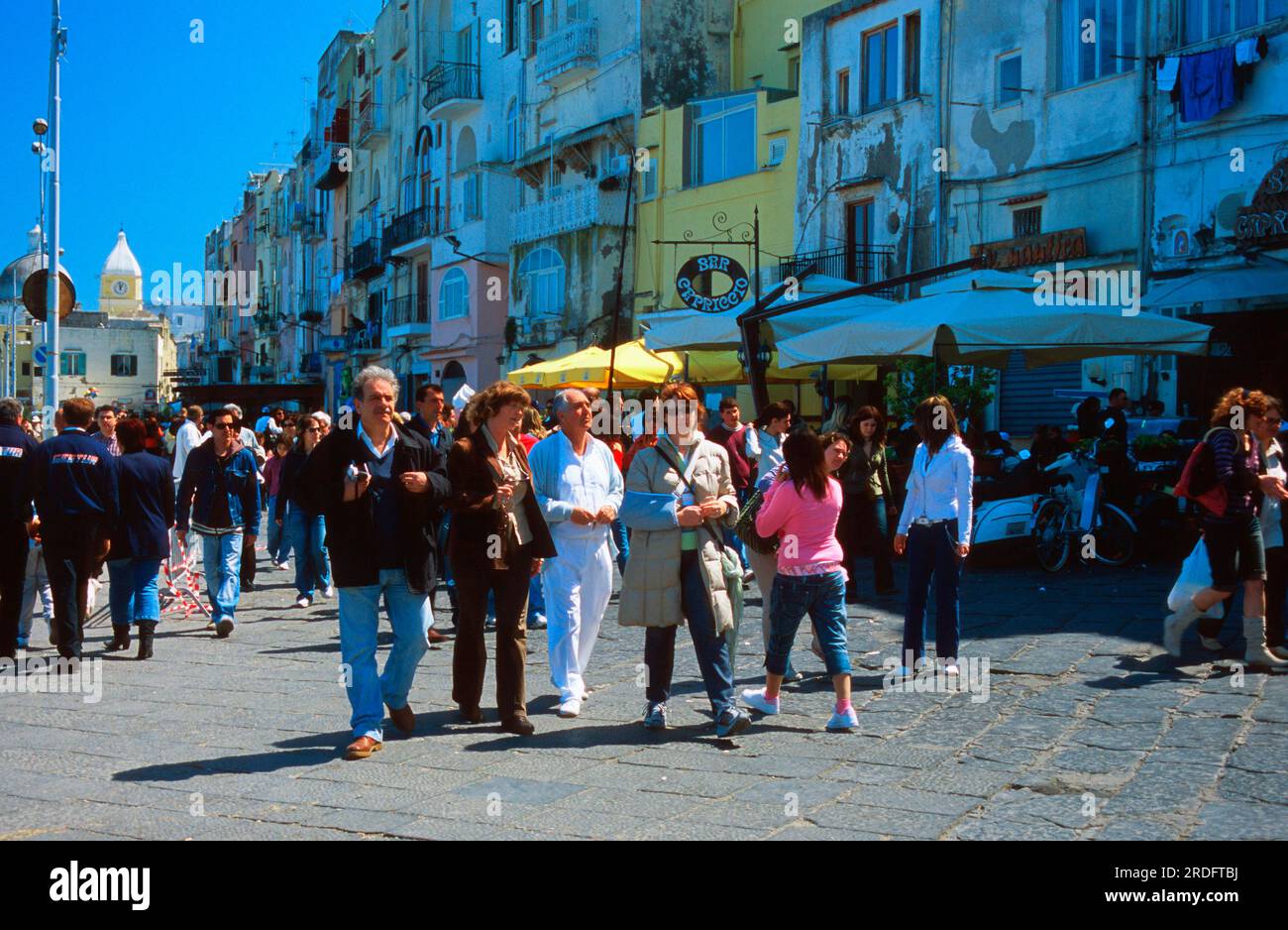 Promenade, Procida, Gulf of Naples, Campania, Italy Stock Photo - Alamy