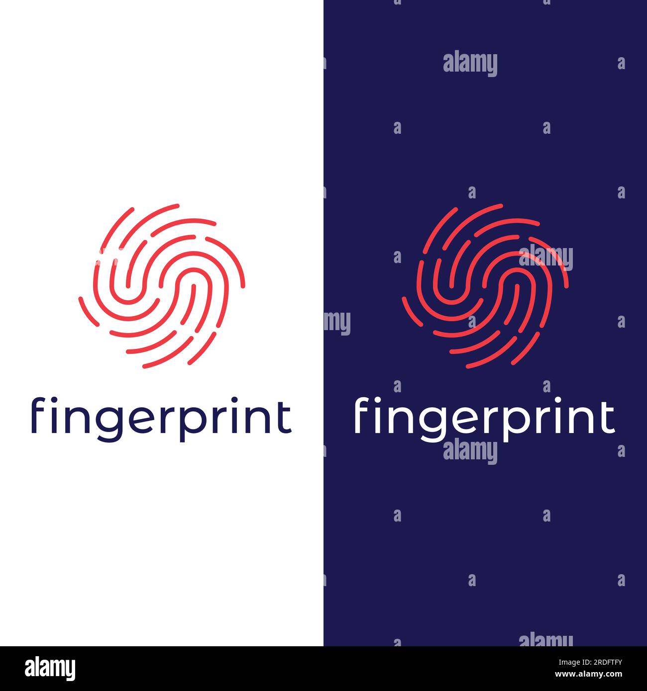 Modern human fingerprint logotype. Fingerprint for identity, business ...