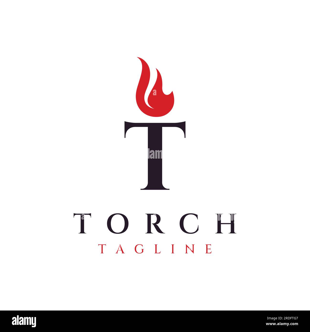 Minimalist liberty torch logo. Torch with a simple shape. Elegant ...