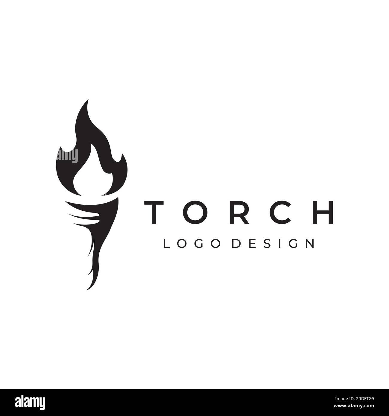 Minimalist liberty torch logo. Torch with a simple shape. Elegant ...