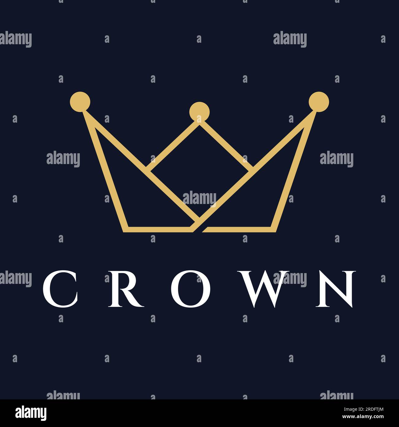 Royal luxury crown abstract logo.Crown with monogram, with elegant and ...