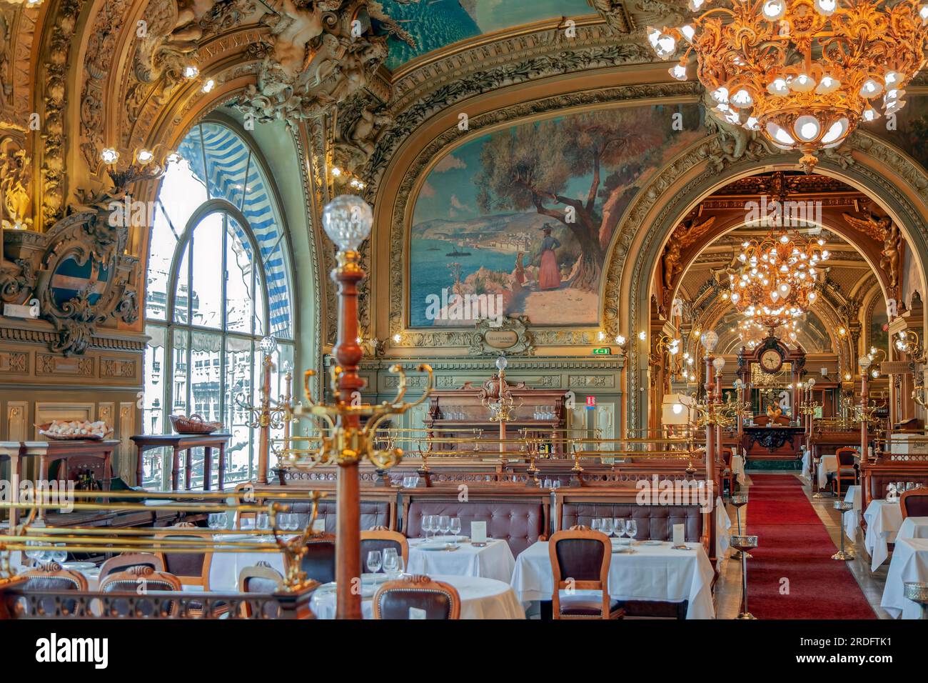 Le Train Bleu inside Gare de Lyon station Paris France Stock Photo - Alamy