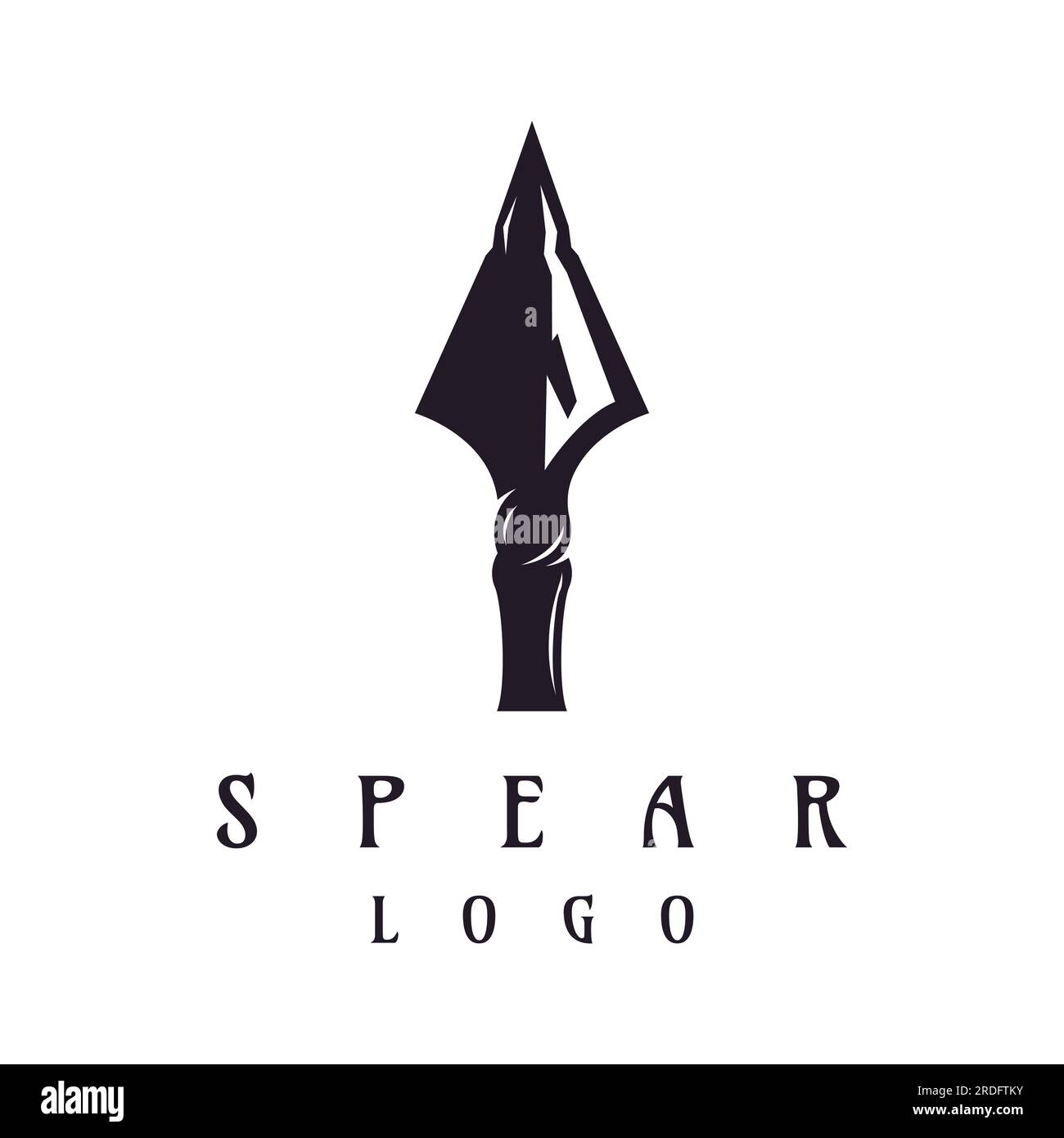 Traditional spear head and arrow head logo design for hunting Stock ...