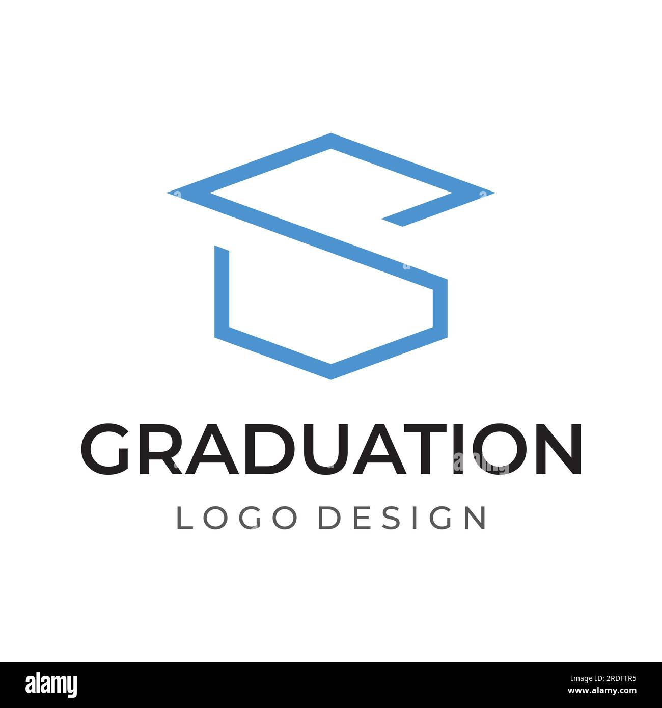 Creative design of student education logo with a sign of a hat, book ...