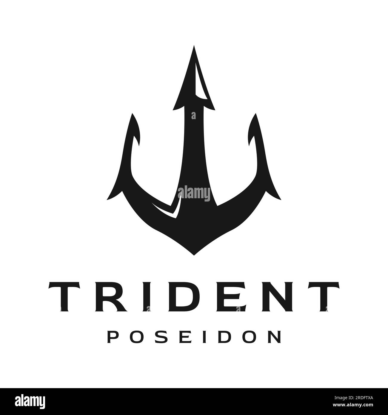 Simple vintage poseion trident spear Logo design Stock Vector Image ...