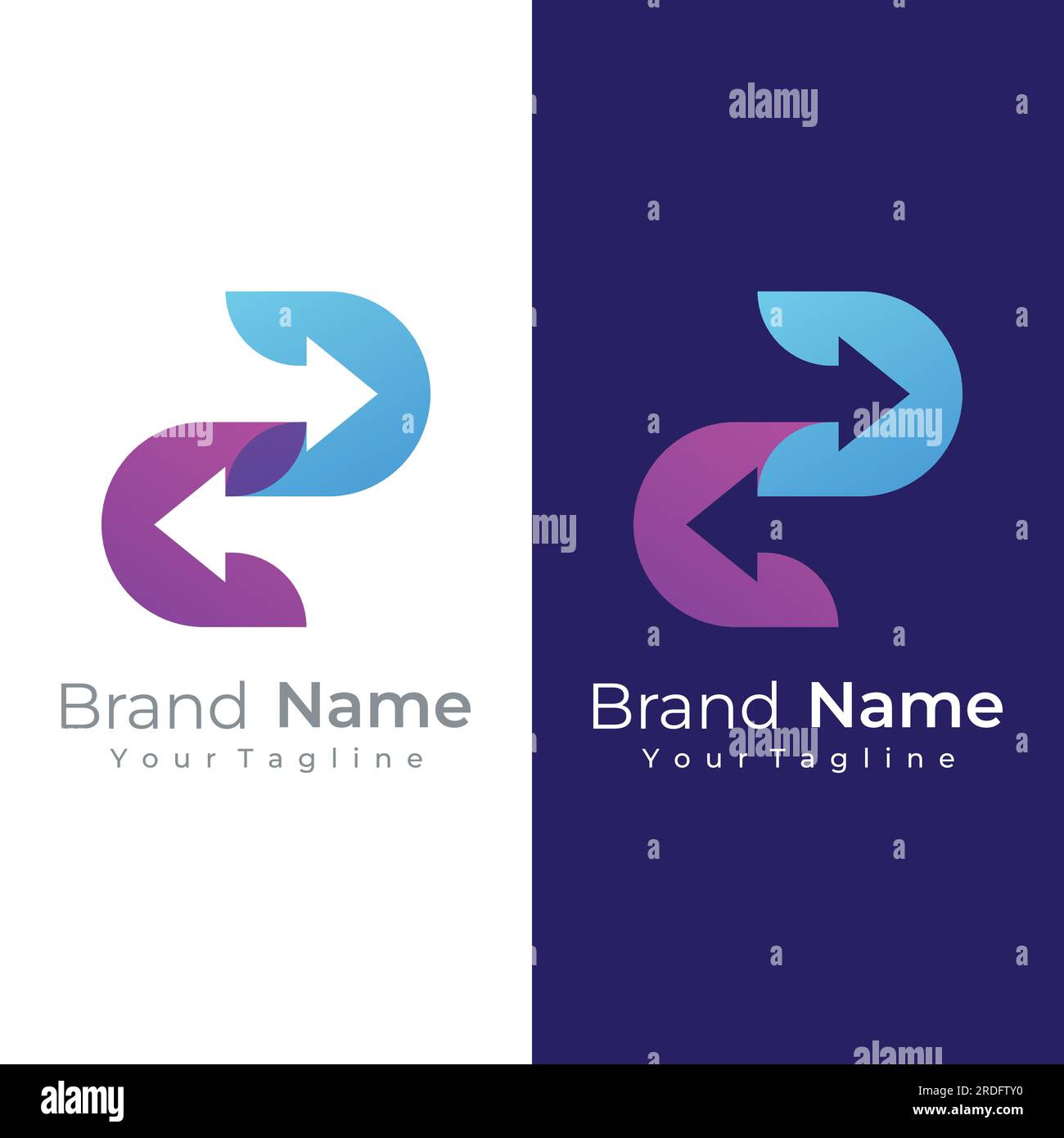 Logistics logo with arrows, order box, fast and digital order Stock ...