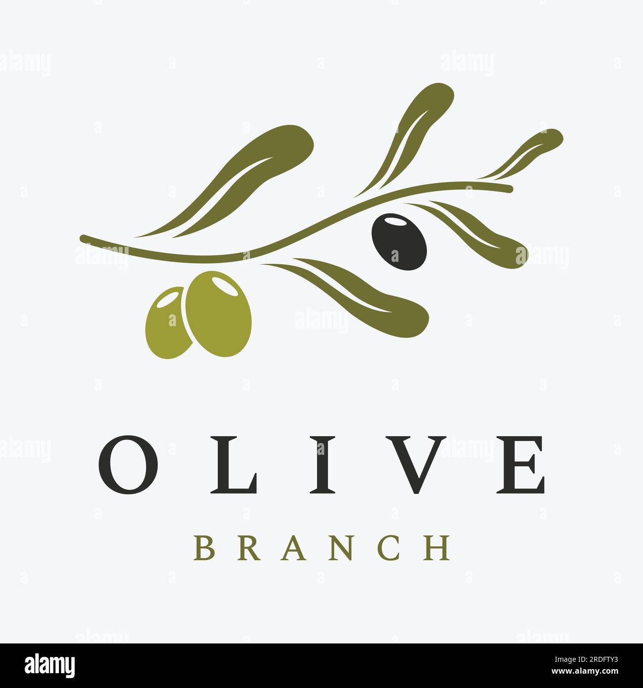Natural herbal olive and oil logo with olive branch. Logo for business ...