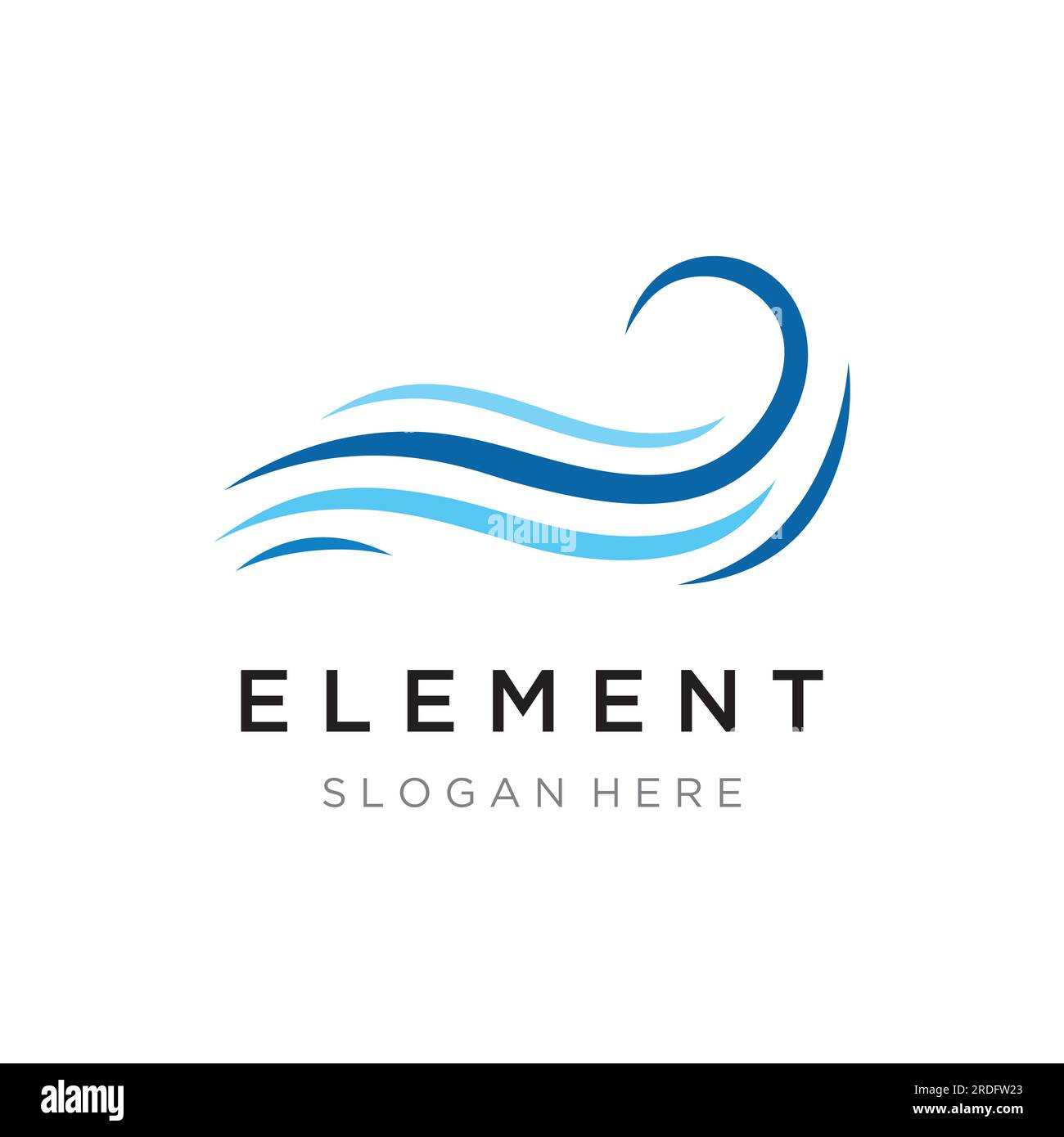 Creative wind or air wave element wave logo template.Logo for business ...