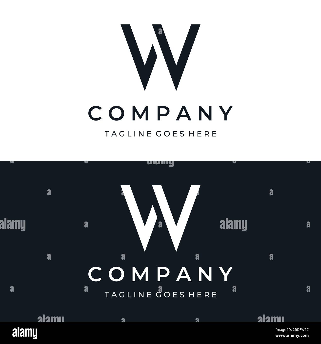 Luxurious and elegant monogram or geometric element initial letter W ...