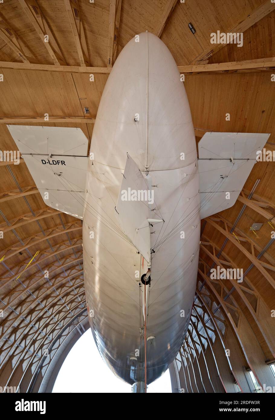 The giant WDL airship D-LDFR called Theo in the airship hangar of the ...
