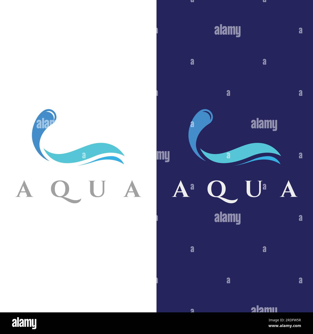 Natural blue pure aqua water logotype.Aqua abstract design with outline ...