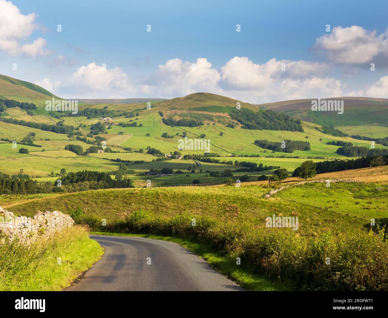 The Hodder Valley above Whitewell in bowland, Lancashire, UK Stock ...