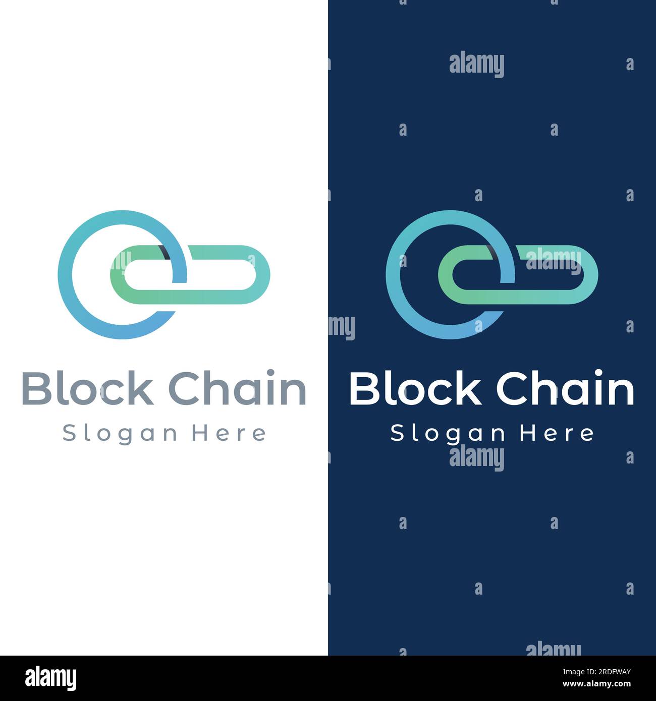Block chain logo design.Geometric block chain with hexagons, modern ...