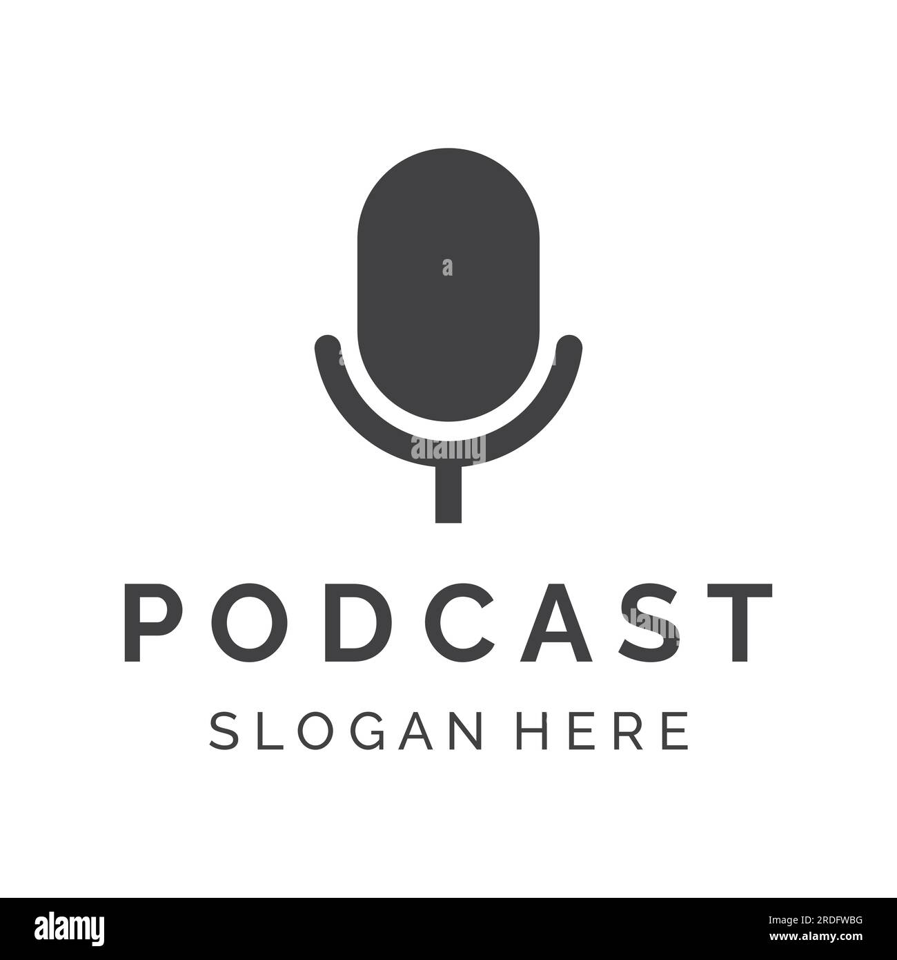 Podcast logo vector design with modern trendy microphone audio. Podcast ...