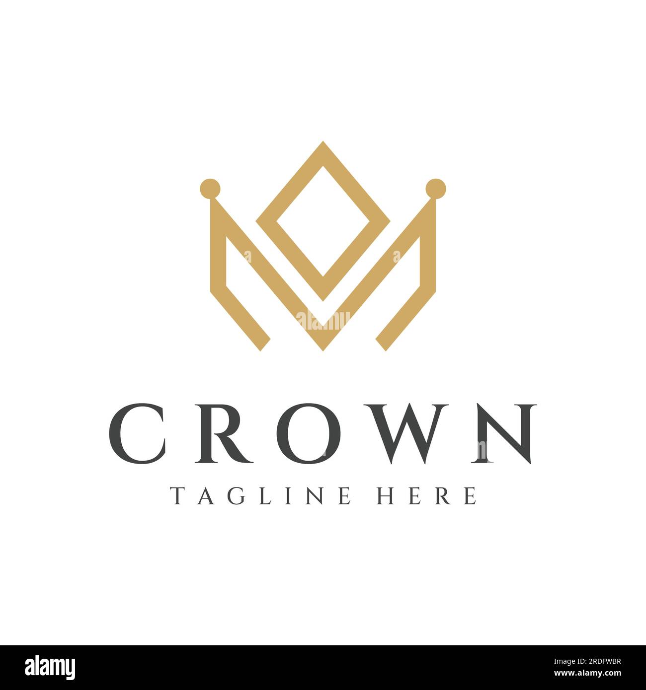 Simple and creative golden crown logo art and symbol hi-res stock ...