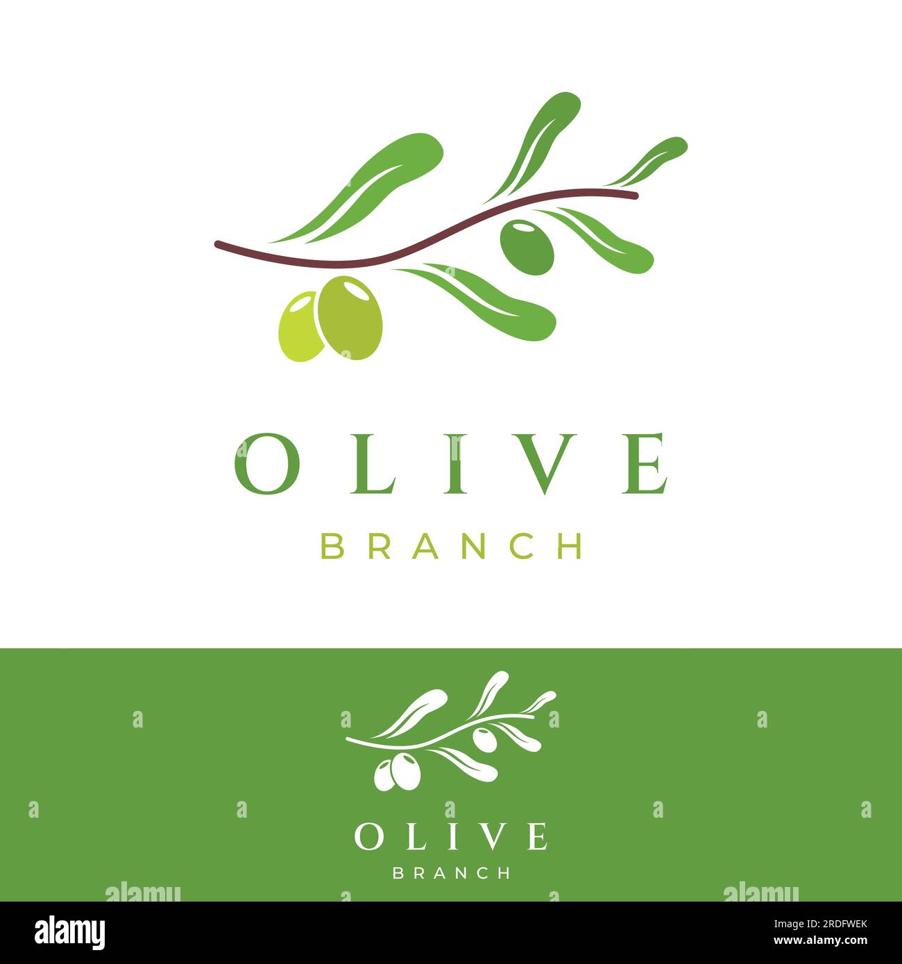 Logo olive branch hi-res stock photography and images - Alamy