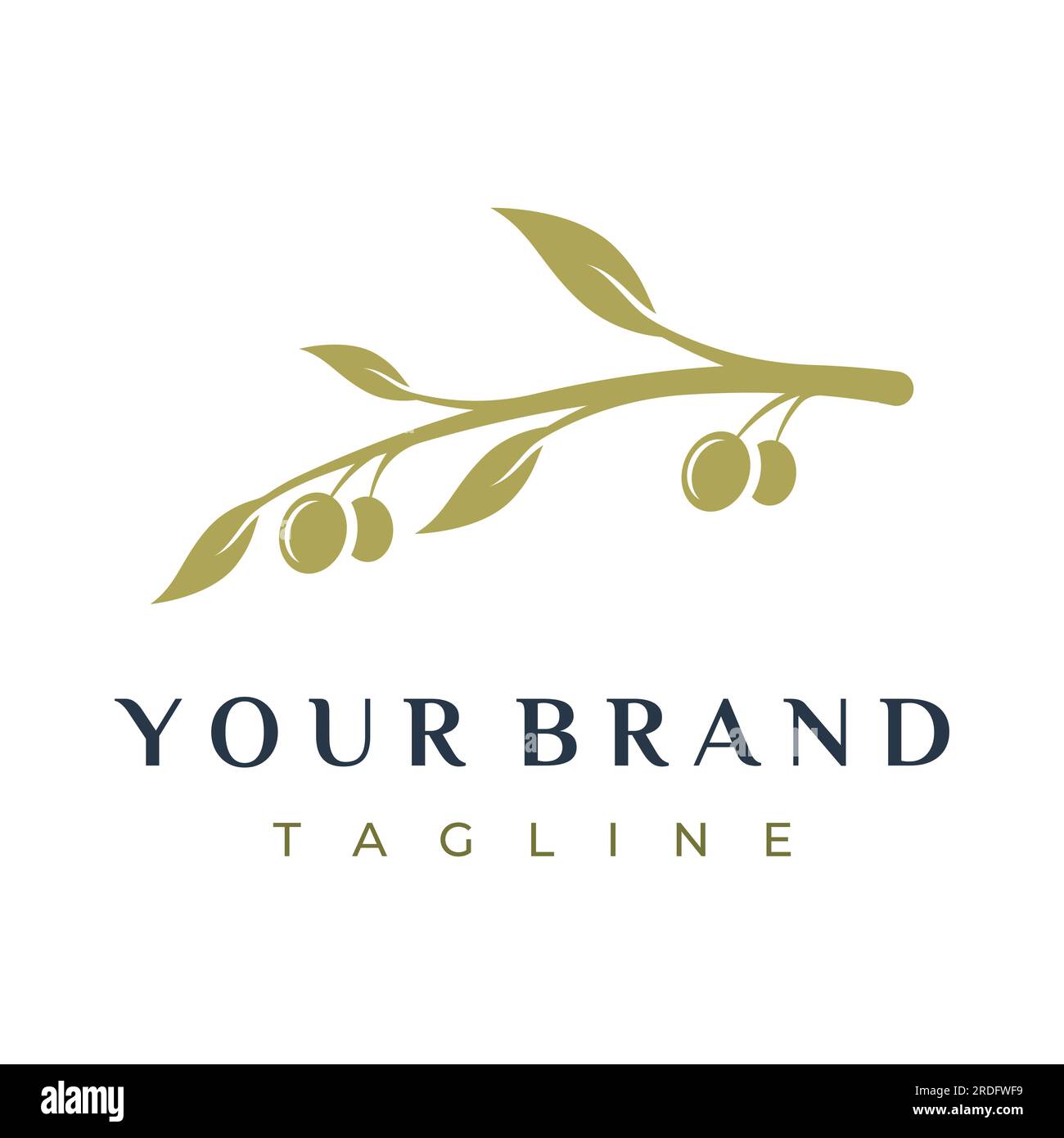 Natural herbal olive and oil logo with olive branch. Logo for business ...