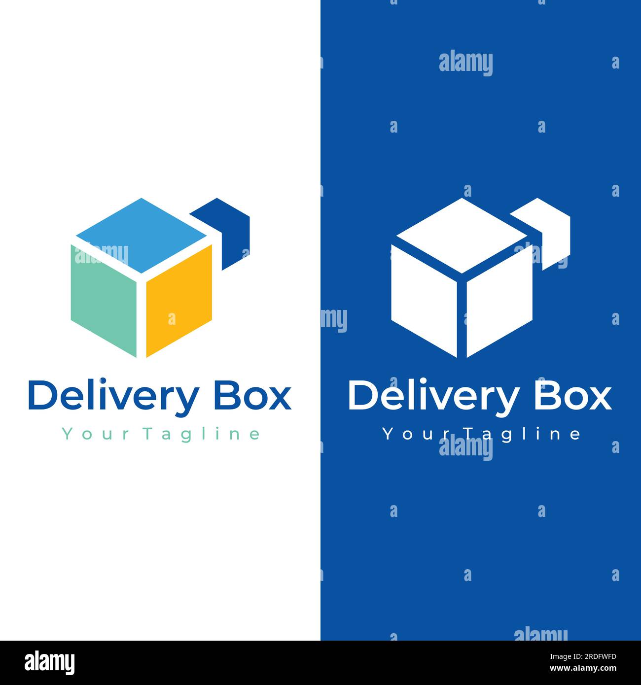 Logistics logo with arrows, order box, fast and digital order Stock ...