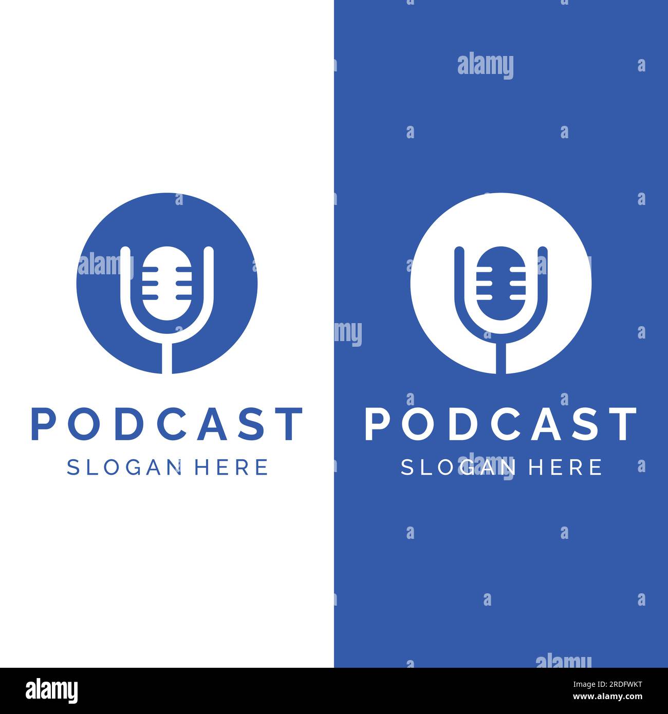 Podcast logo vector design with modern trendy microphone audio. Podcast ...