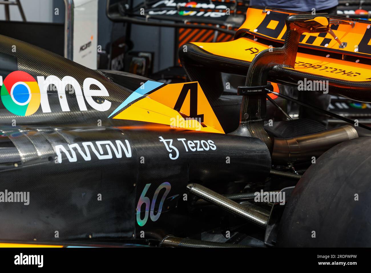Mercedes AMG F1 Team W14, mechanical detail of the engine cover during ...