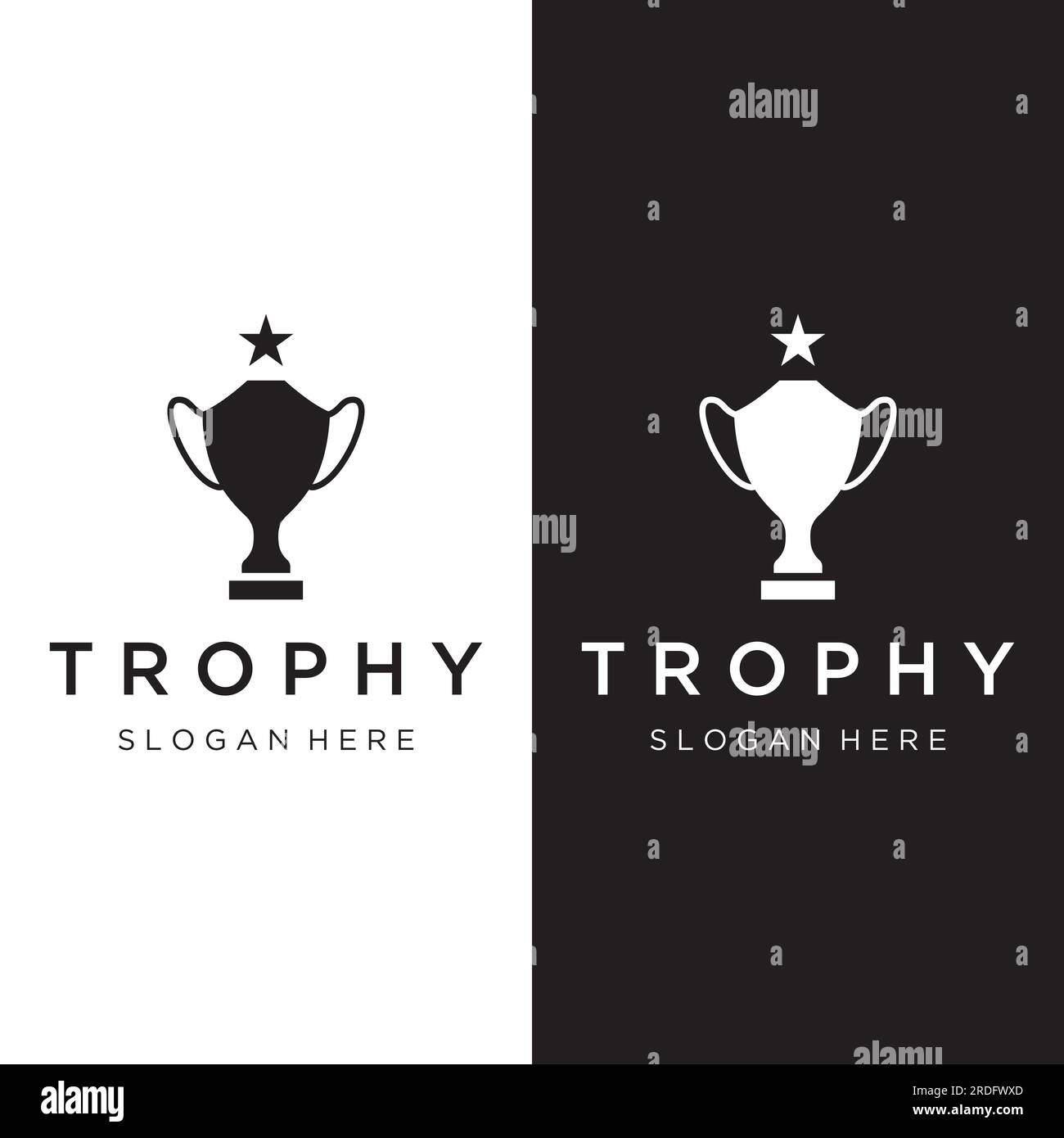 Creative and unique trophy logo. Trophy logo for sports tournament ...
