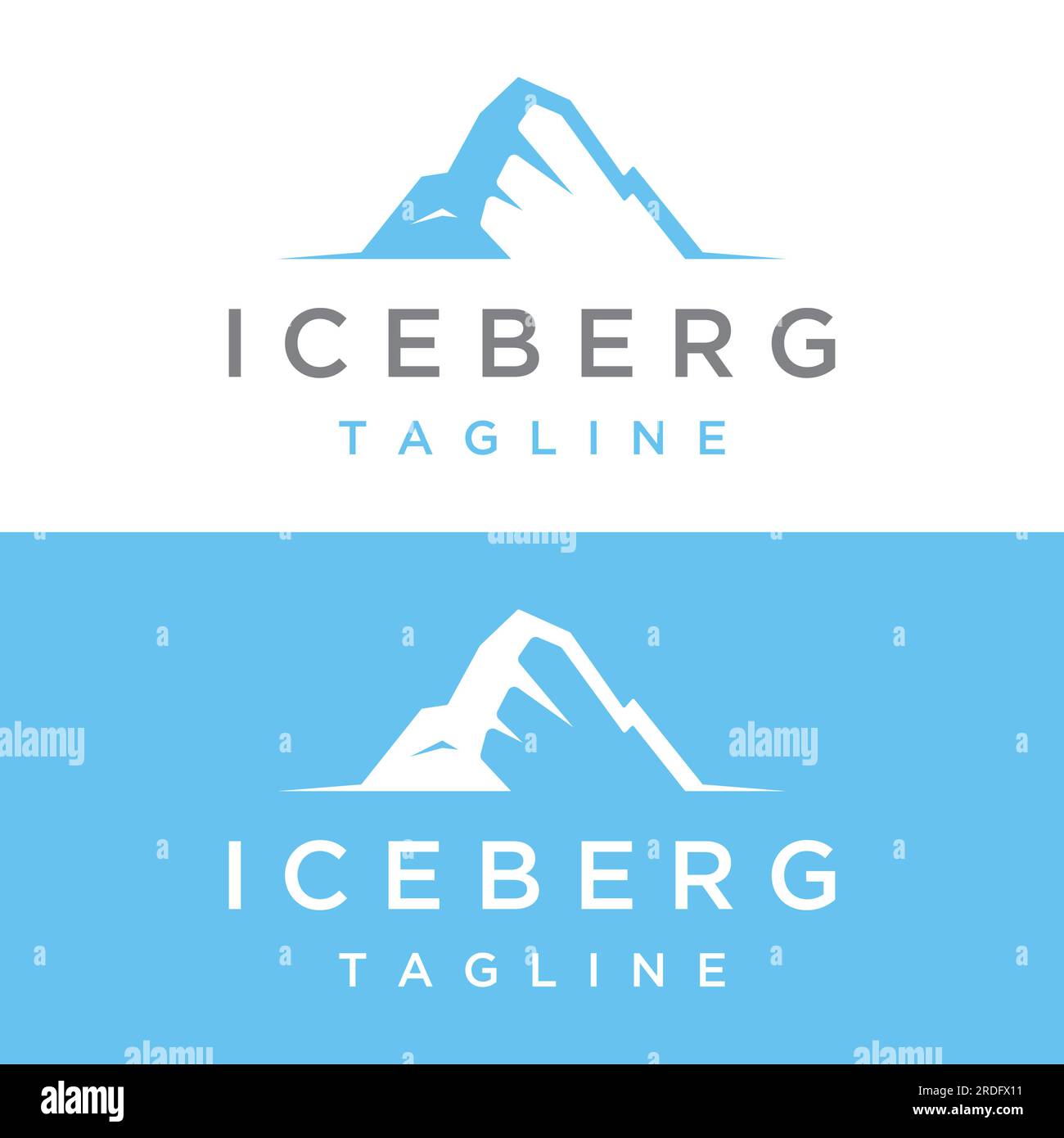 Abstract geometric arctic iceberg logo minimalistic vector illustration ...
