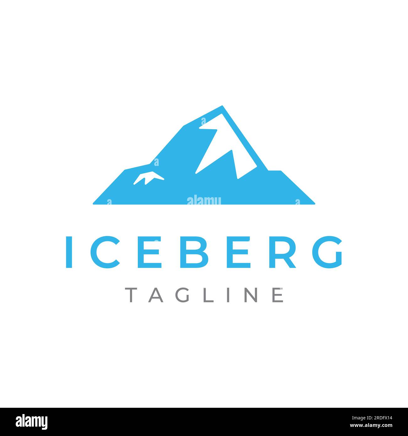 Abstract geometric arctic iceberg logo minimalistic vector illustration ...