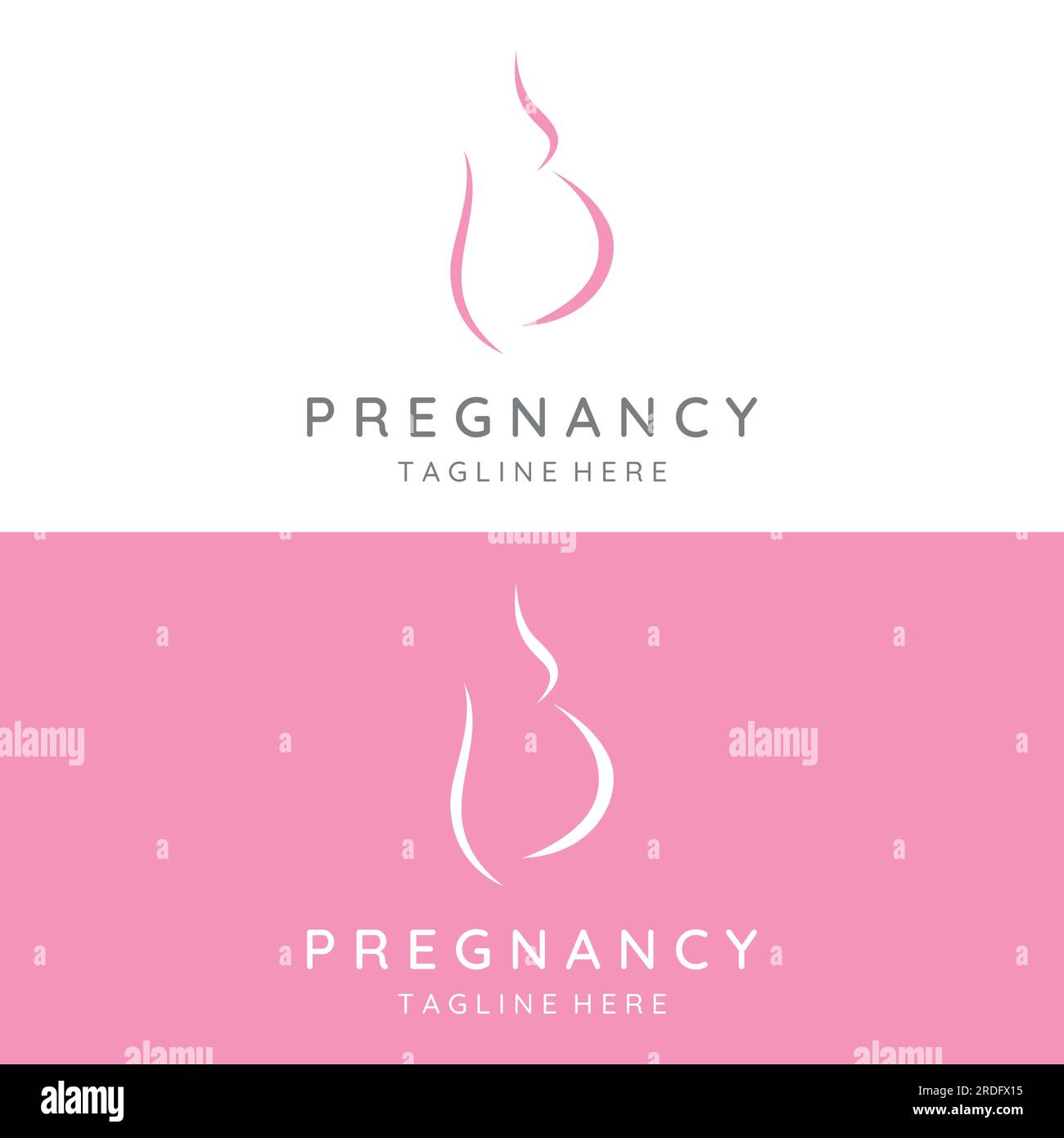 Abstract logo of mother or woman carrying baby or pregnant. Logos for ...