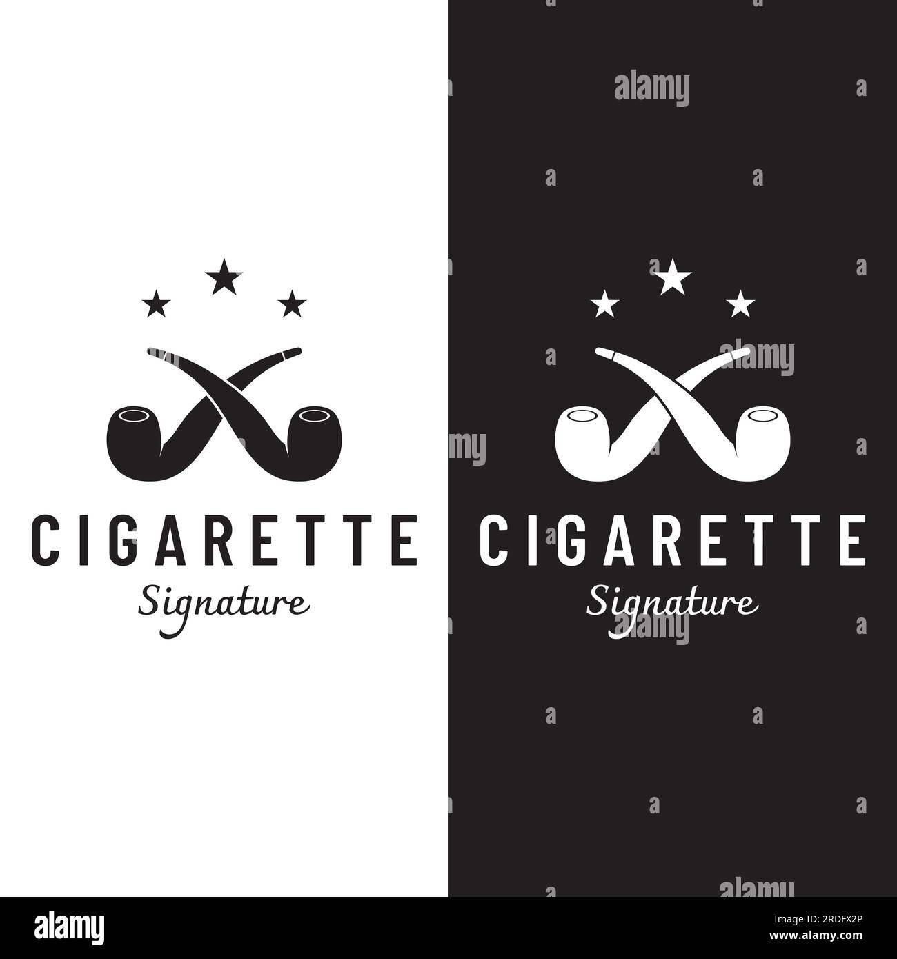 Pipe logo for vintage cigarette smoke.Premium cigar smoke logo Stock ...