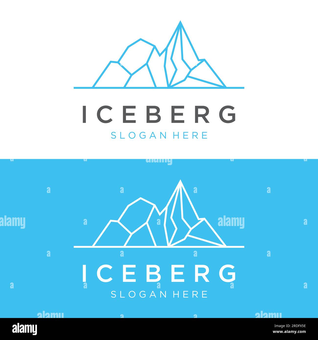 Abstract geometric arctic iceberg logo minimalistic vector illustration ...