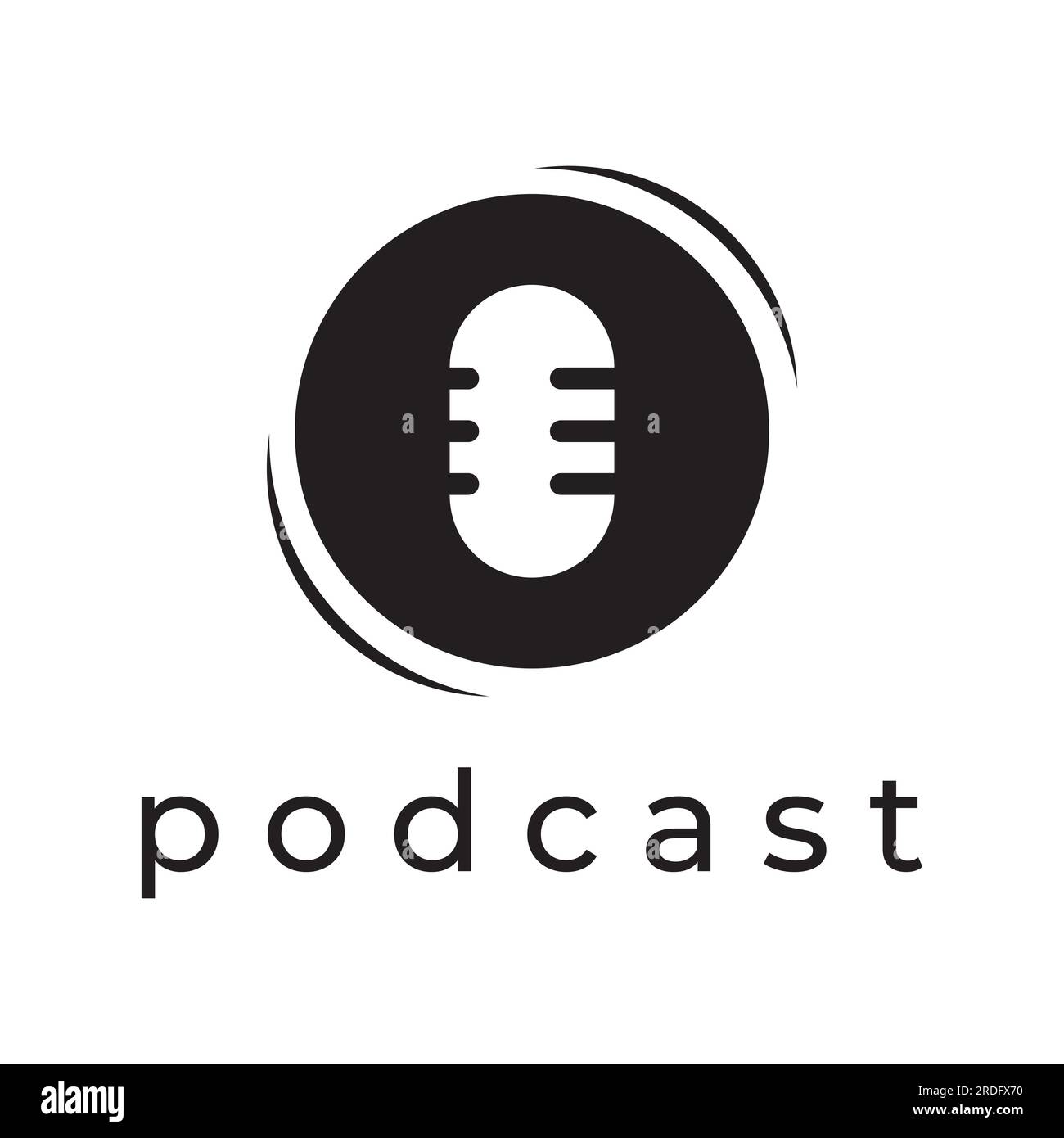 Podcast logo vector design with modern trendy microphone audio. Podcast ...