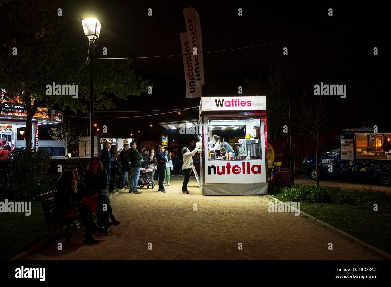 Lisbon, Portugal - 08 April 2023 : Nutella food stand at Feira do ...
