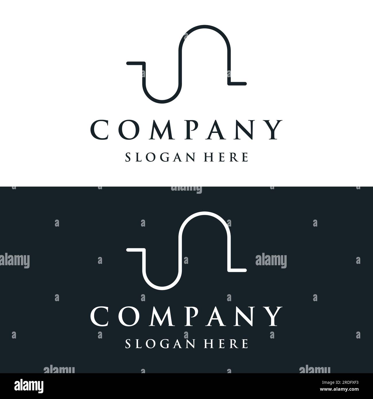 Abstract element of arch line vector logo, for the construction of ...