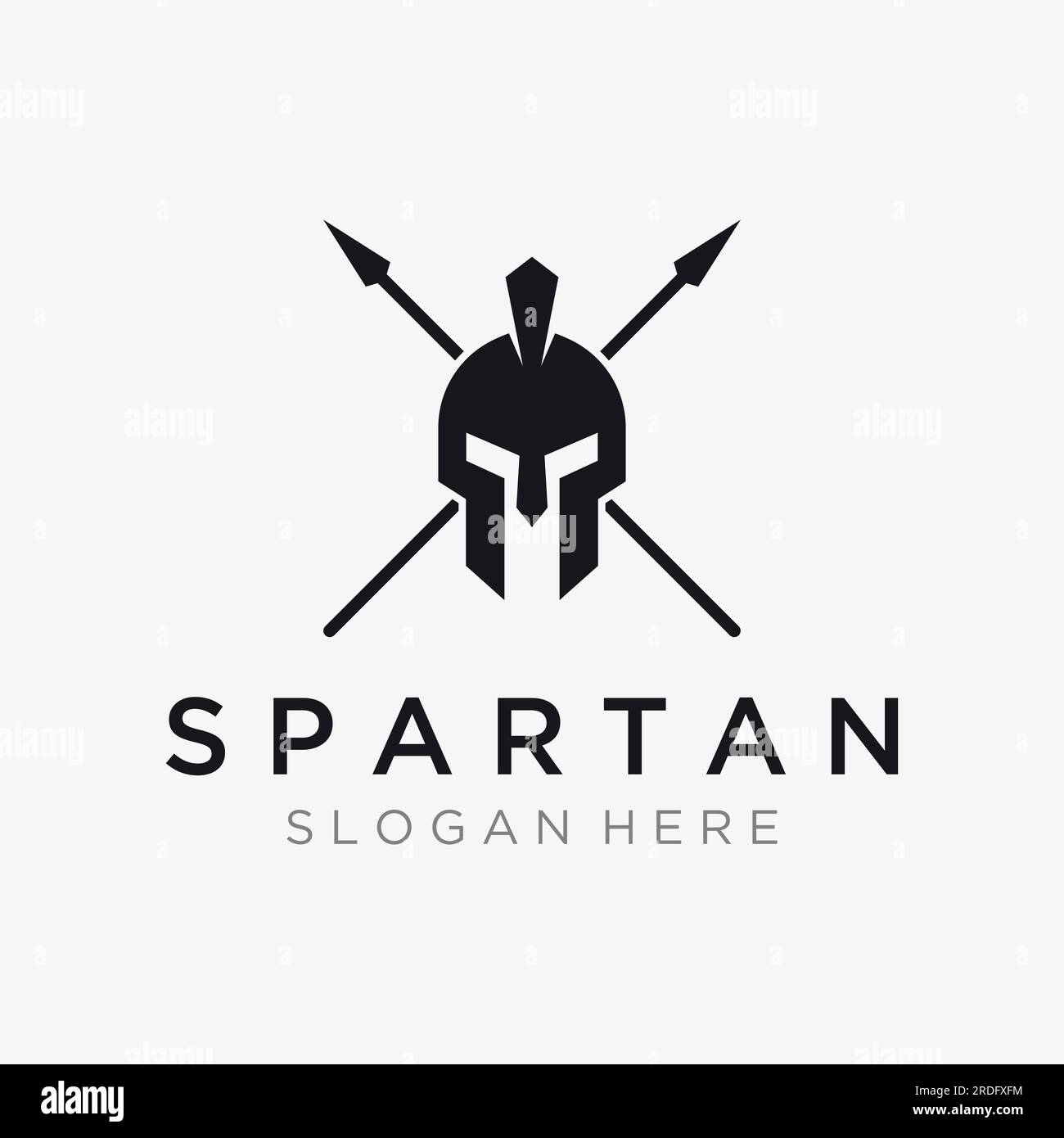 Simple greek spartan warrior helmet Logo design, with creative idea Stock Vector Image & Art - Alamy