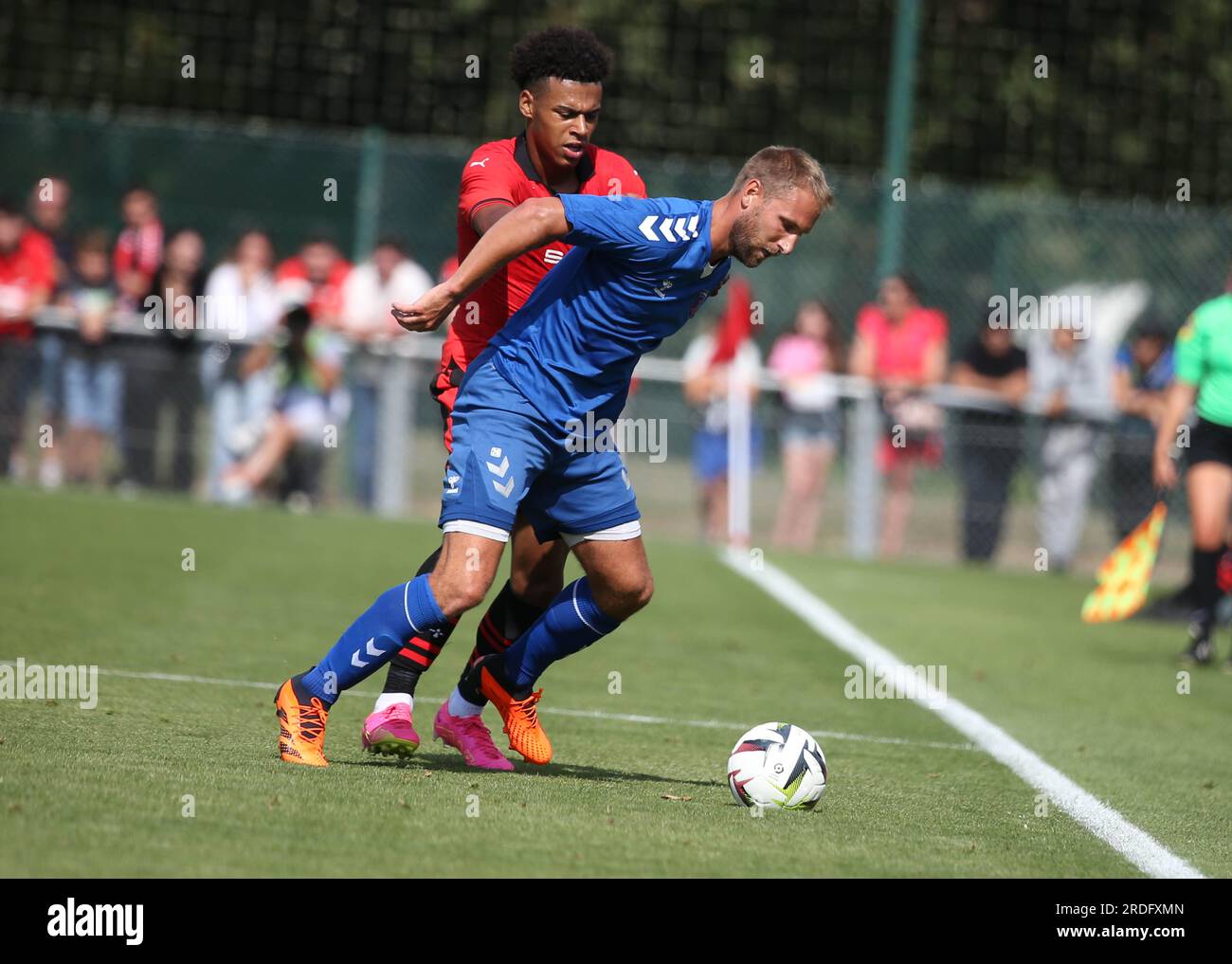 Desire Doué of Stade Rennais during the football Amical 2023 between ...
