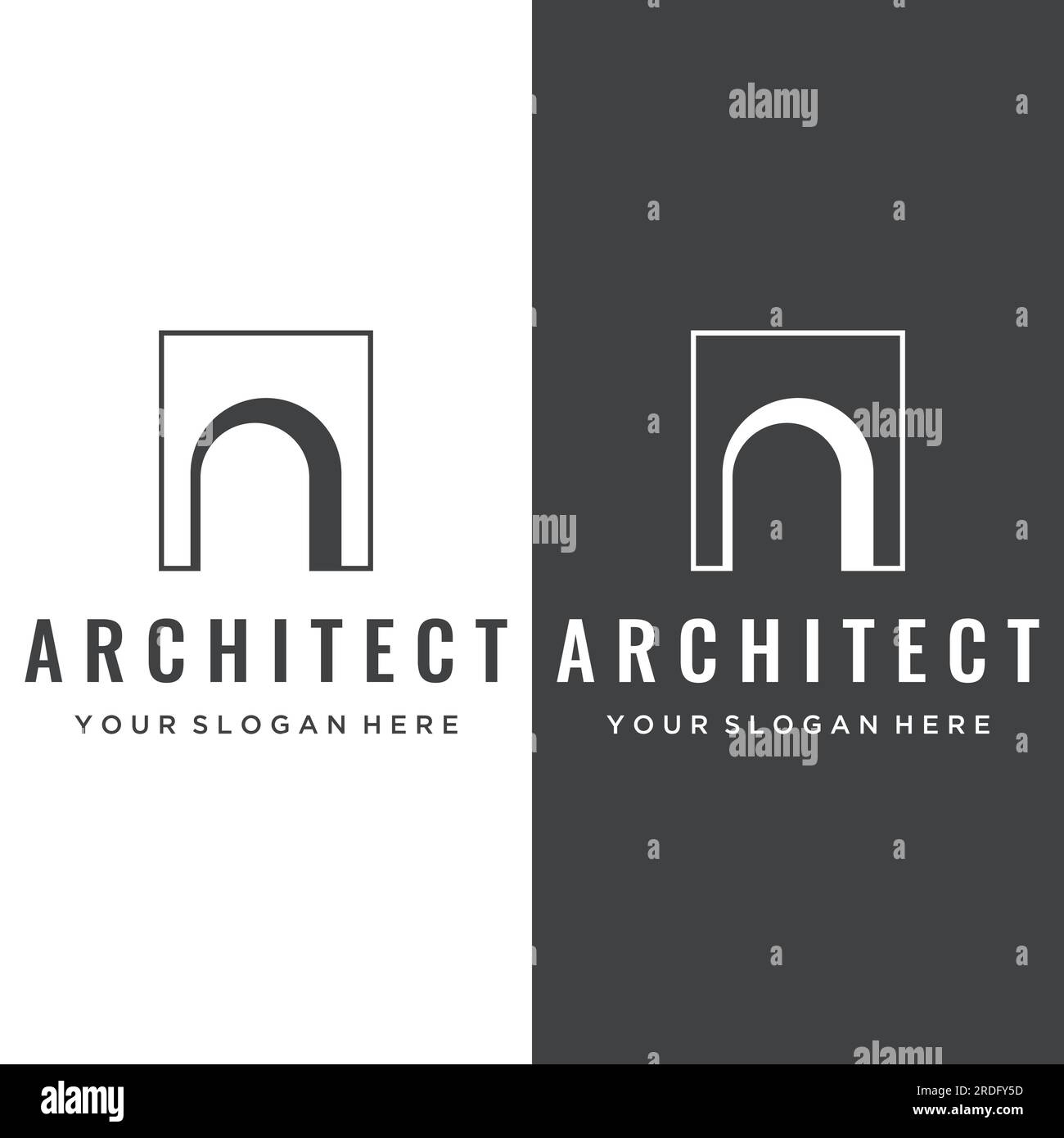 Abstract element of arch line vector logo, for the construction of ...