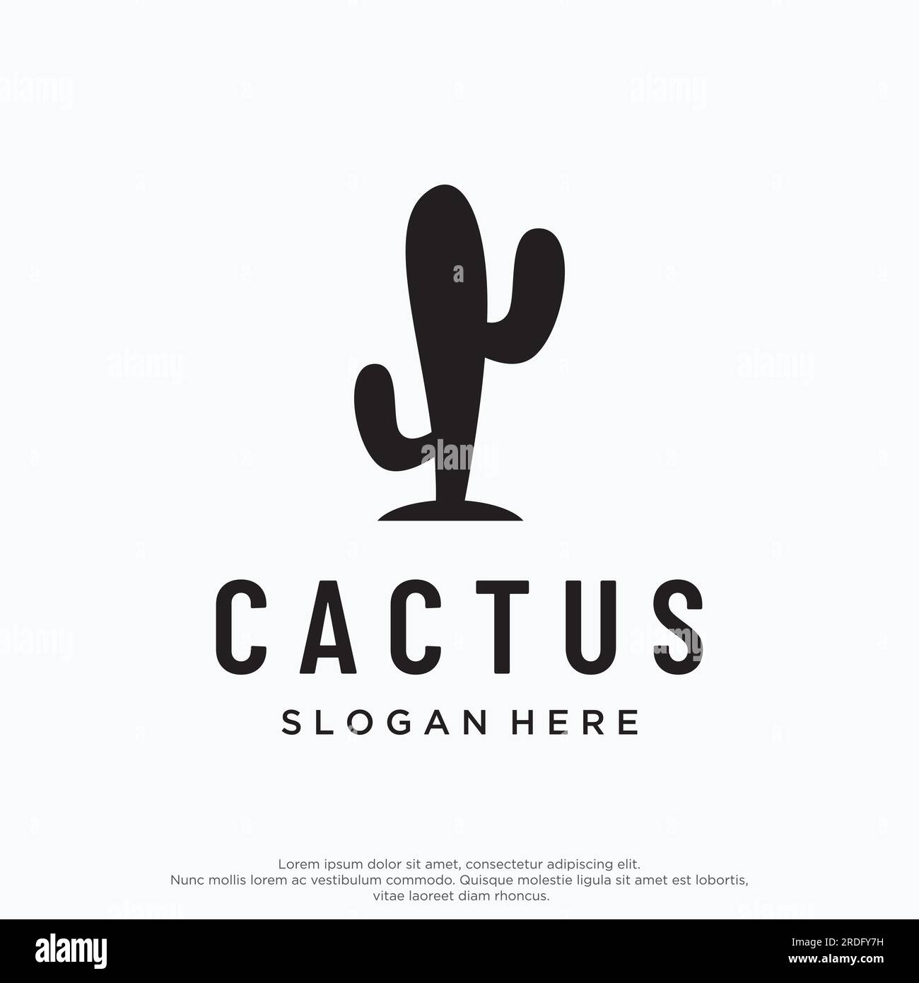 Vintage natural cactus tree plant Logo design, desert plant with ...