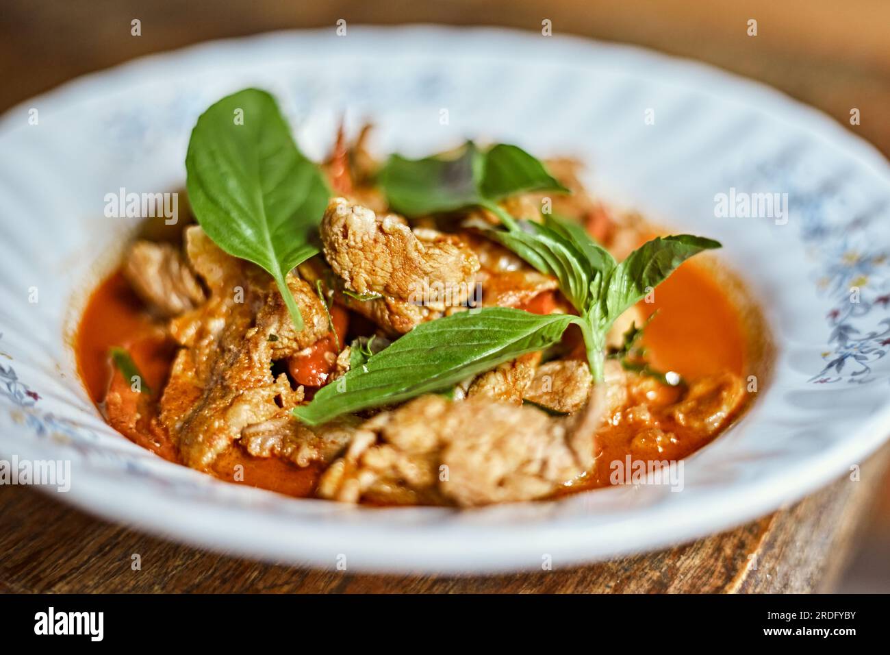 Pork panang curry, popular thai food, selective focus Stock Photo - Alamy