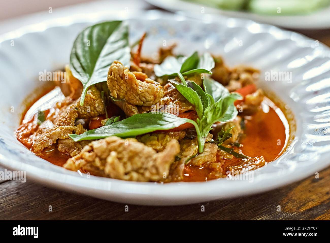 Pork panang curry, popular thai food, selective focus Stock Photo - Alamy