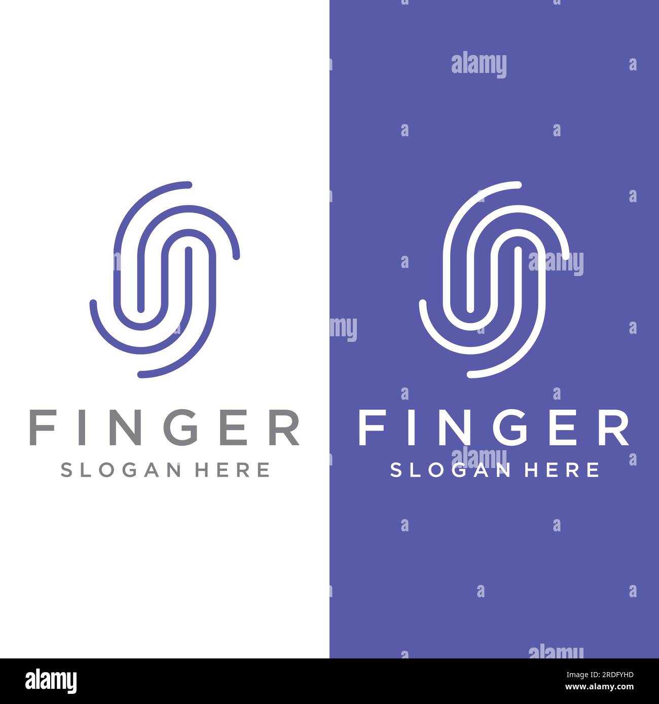 Modern human fingerprint logotype. Fingerprint for identity, business ...