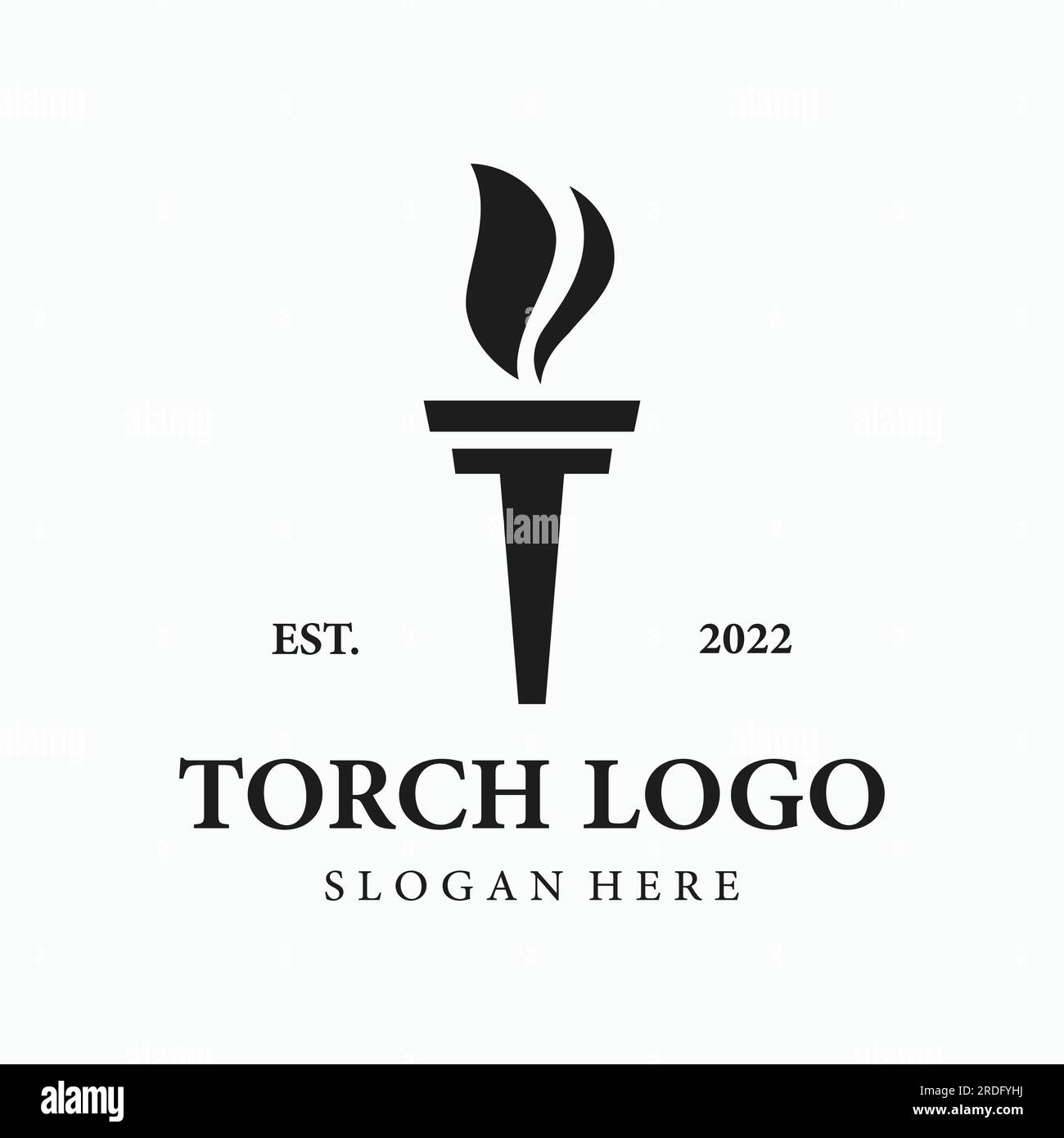 Creative flame torch logo.Logo for business, freedom and competition ...