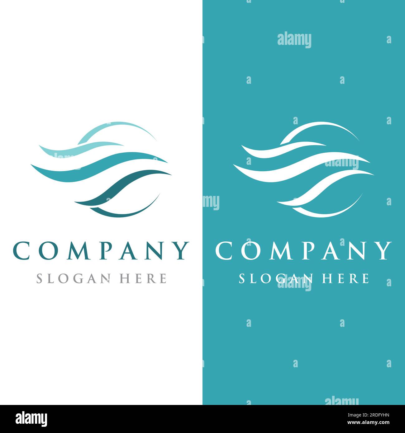 Creative wind or air wave element wave logo template.Logo for business ...