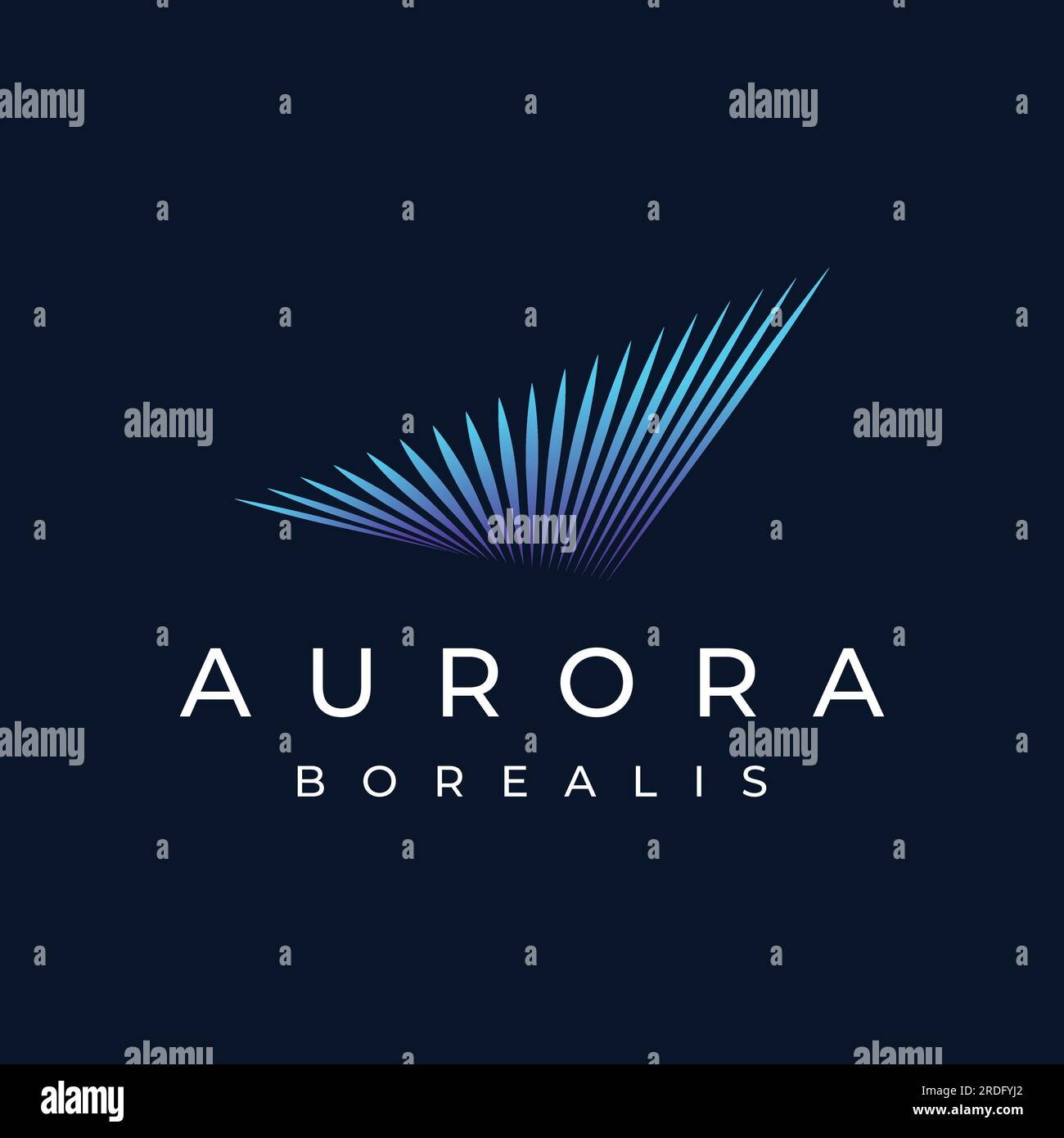 The northern light wave logo is inspired by the lights of the aurora ...
