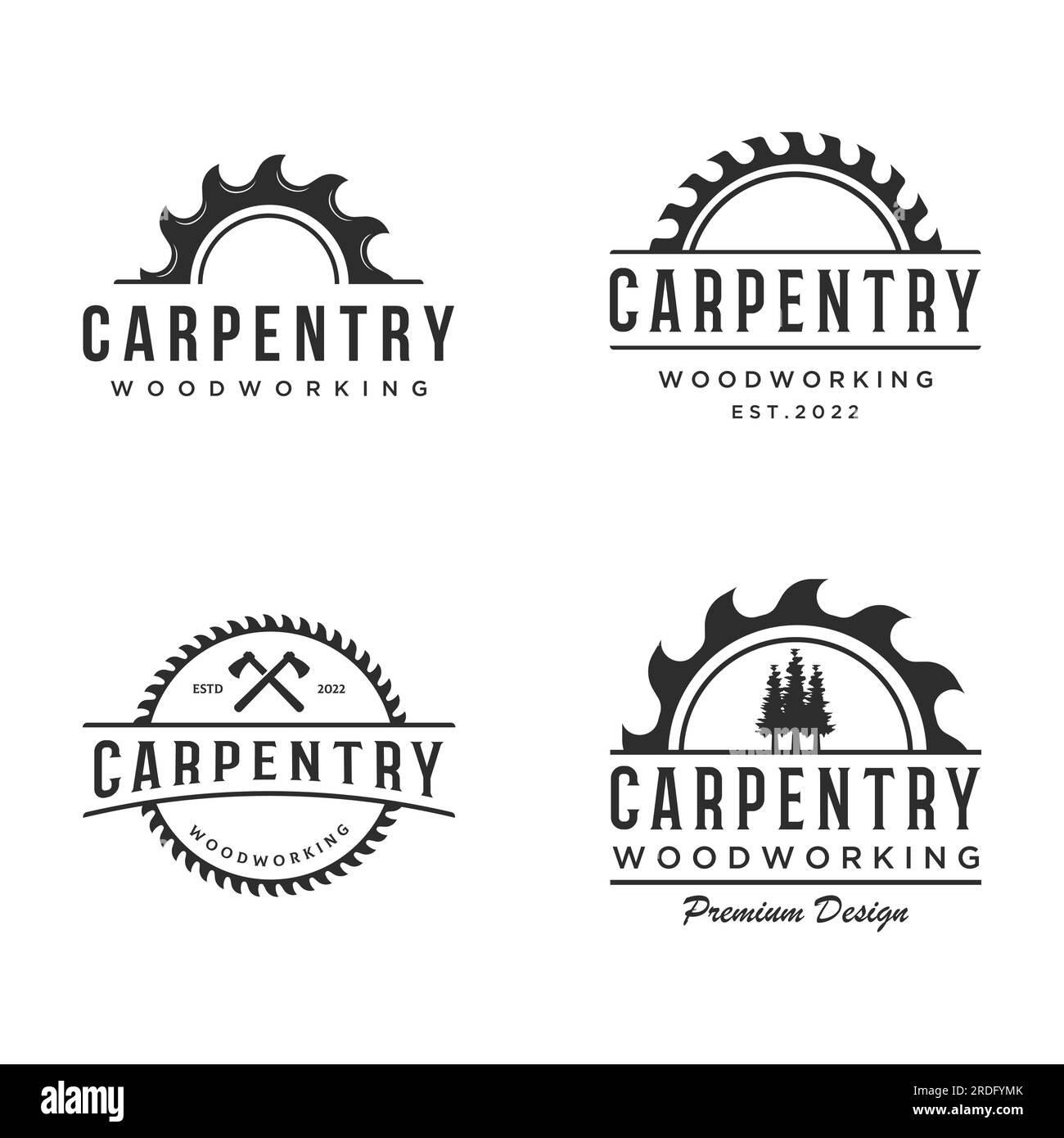 Wood saw premium logo design with vintage carpentry tools.Logo for ...