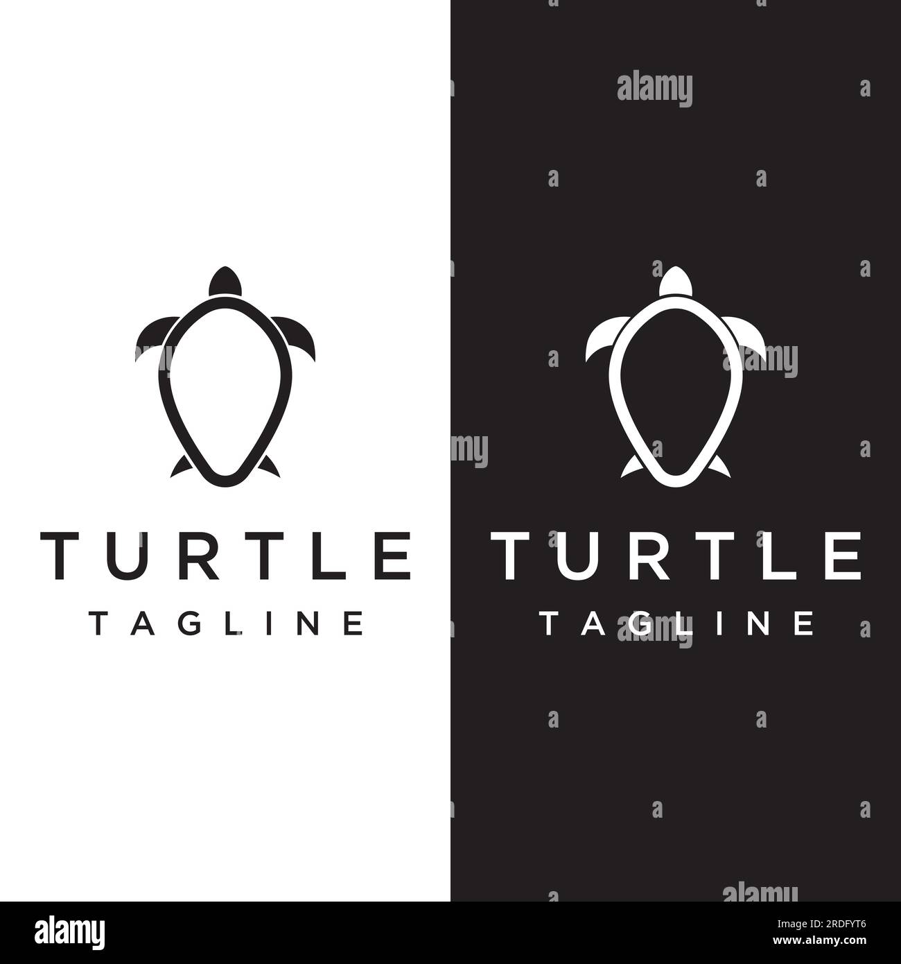 Turtle animal logo hi-res stock photography and images - Alamy
