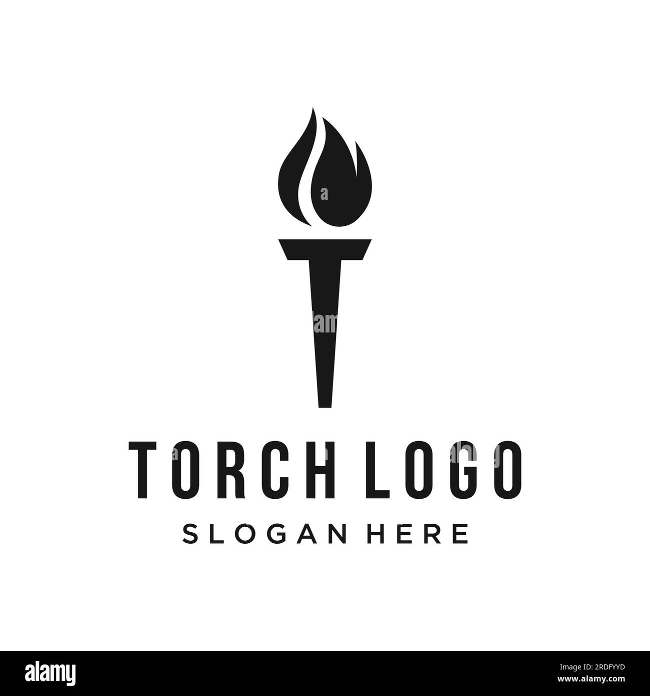 Creative flame torch logo.Logo for business, freedom and competition ...