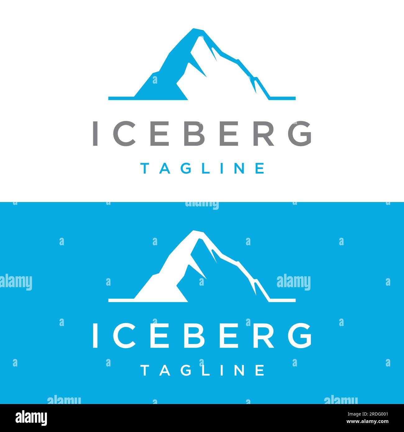 Abstract geometric arctic iceberg logo minimalistic vector illustration ...